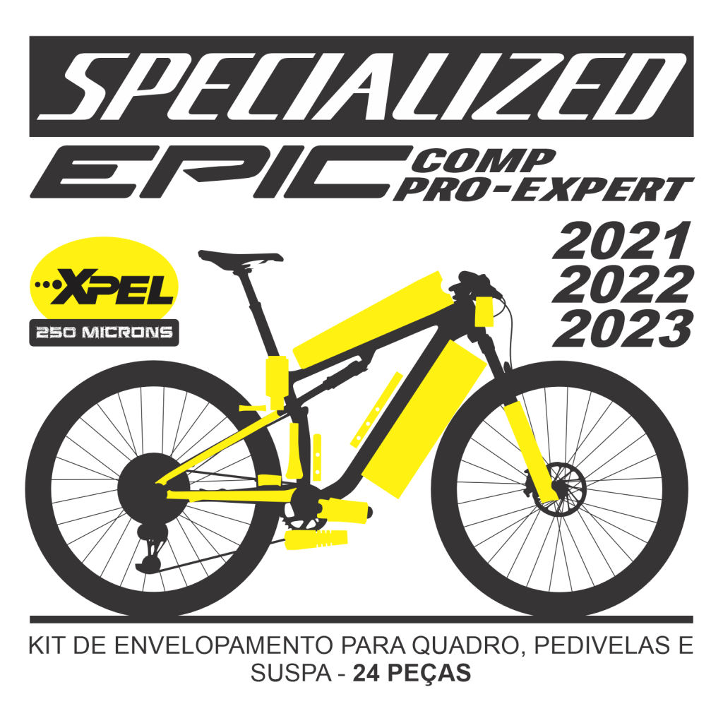 Kit de Envelopamento Protetivo PPF (brilho) Specialized Epic Comp ...
